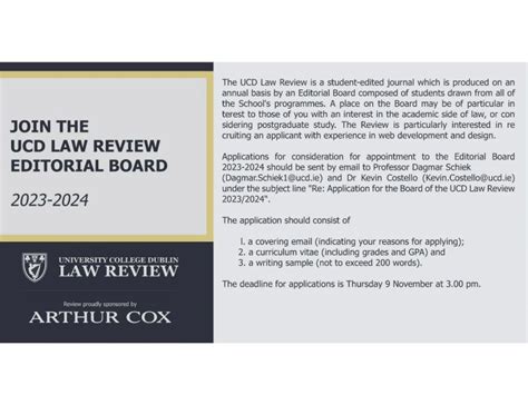 Ucd Law Review On Linkedin The Ucd Law Review Is Now Accepting