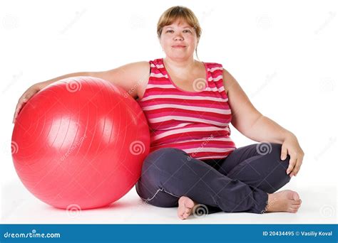 Donna Grassa Immagine Stock Immagine Di Salute Rosso 20434495