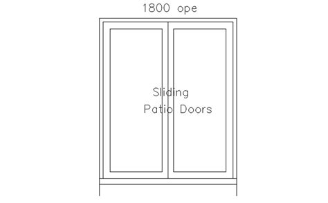Sliding Patio Door Design In Autocad 2d Drawing Dwg File Cad File