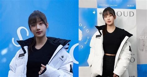 문가영 겨울 부르는 패딩 여신 크롭탑과 각선미 뽐낸 화이트 숏패딩 패션엔