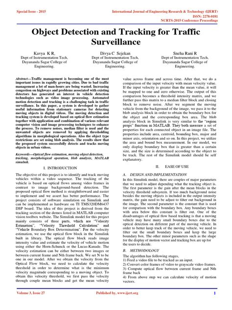 Object Detection And Tracking For Traffic Surveillance Pdf Image