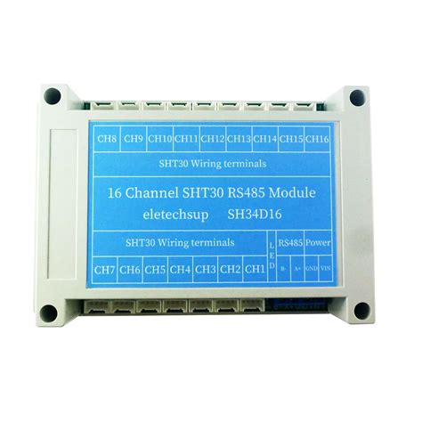 sh34d16 16ch rs485 temperature and humidity collector module sht30 sht3x