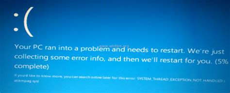 Fix System Thread Exception Not Handled In Windows 108 Solved