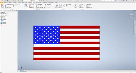 Still Learning On How To Use Inventor And Just A Simple Flag I Made For The Occasion Scrolller