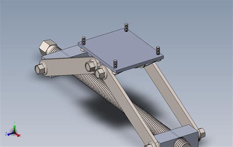 剪式千斤顶设计 SOLIDWORKS 2017 模型图纸免费下载 懒石网