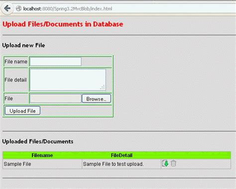 Spring Mvc Insert And Retrieve Blob From The Database
