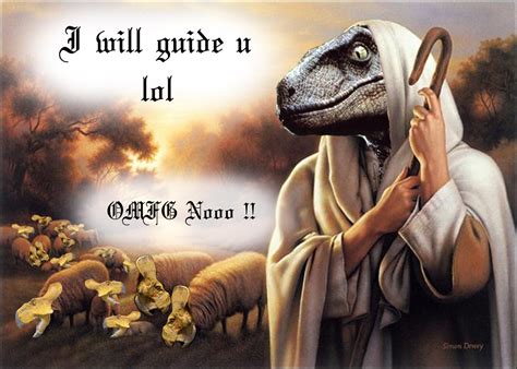 Raptor Jesus Guiding His Flock Raptor Jesus Know Your Meme