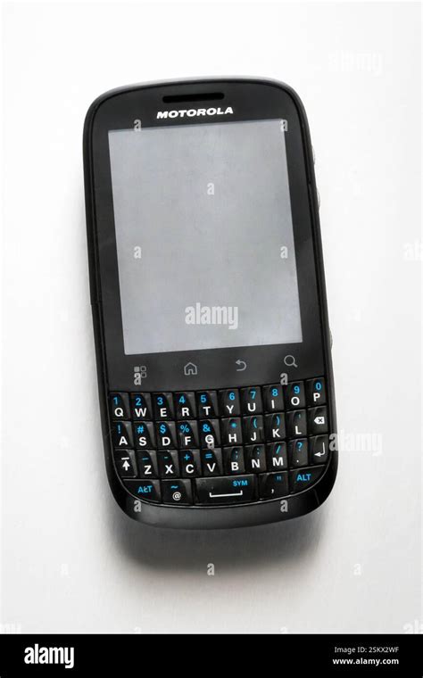 Vintage Mobile Phone Motorola Fire Xt311 With Full Qwerty Keyboard And Blank Screen Isolated On