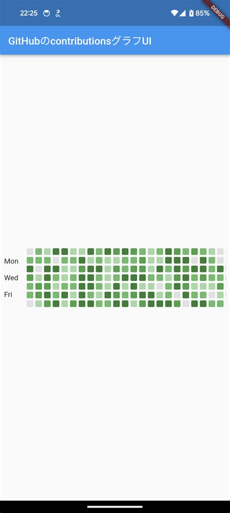 flutterでgithubのcontributionグラフを作ってみた 徒然なるままに技術