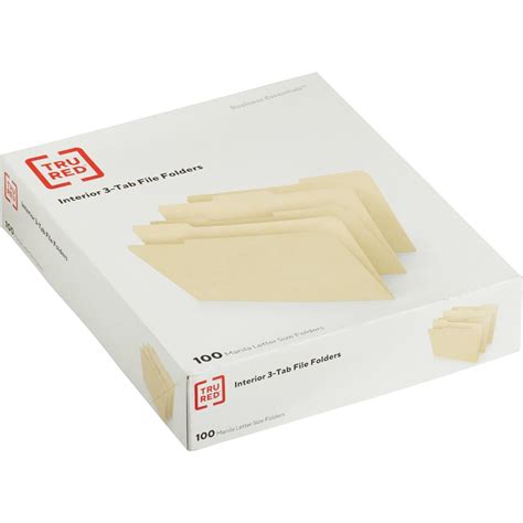 Staples 1 3 Cut Letter Size Manila File Folder 100 Pack Elitsac Inc