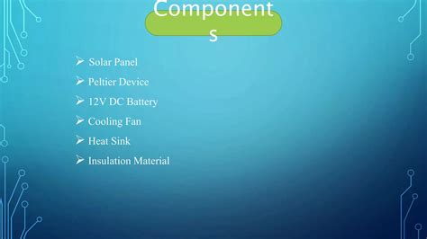 Solar Refrigerator Using Peltier Module Pptx