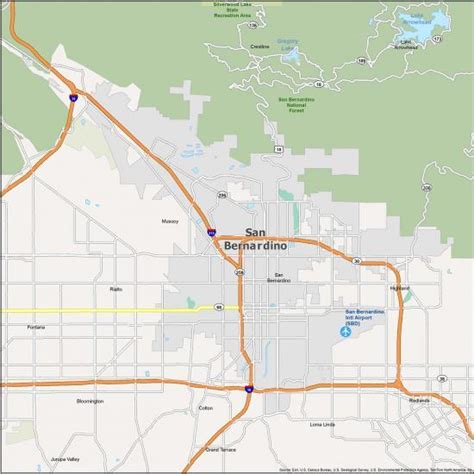 Map Of San Bernardino California
