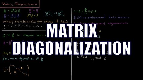 Pchem Math 210 Matrix Diagonalization Youtube