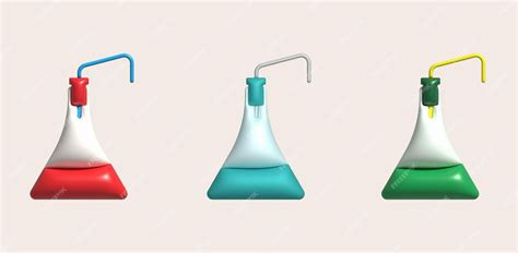 Premium Vector 3d Icon Flask Or Flask For Chemistry Laboratory Glassware For Medical Or