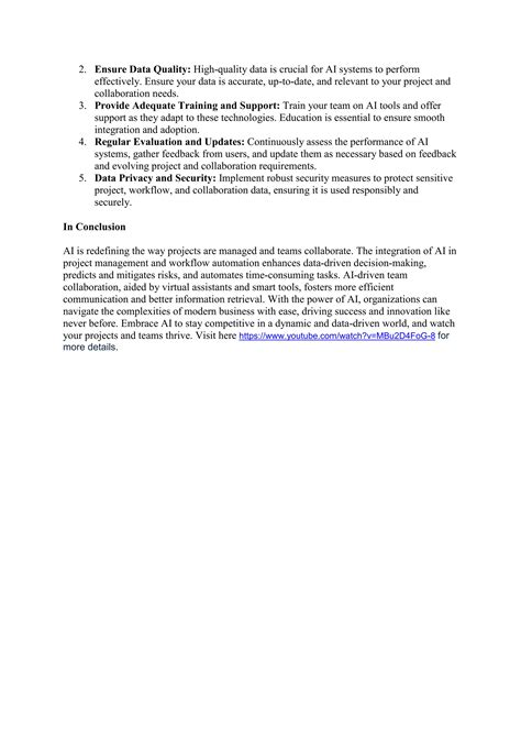 Ai Project Management And Workflow Automationpdf Technology Industry