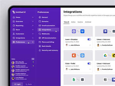 Dual Tier Sidebar Navigation — Untitled Ui By Jordan Hughes® On Dribbble