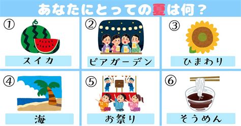 心理テスト夏といえばどれあなたの本能的な野望を暴きます 心理テスト 心理 レク