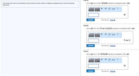 Solved Calculate The Final Concentration Of The Solution