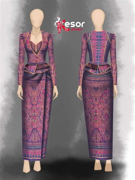 Purple Batik Dress With Intricate Design