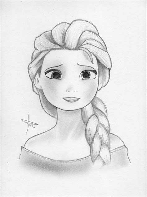 Elsa Pencil Sketch At Paintingvalley Com Explore Collection Of Elsa Pencil Sketch