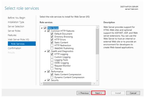 how to install and configure iis web server on windows server 2022
