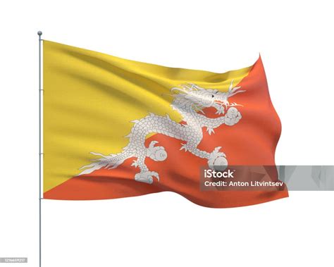 세계의 깃발을 흔들 부탄의 국기 흰색 배경 3d 그림에서 격리되었습니다 기에 대한 스톡 사진 및 기타 이미지 기 0명 국가 관광명소 Istock