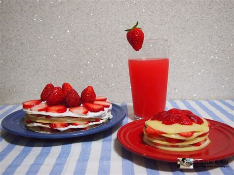 딸기 크레이프 케이크