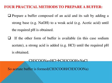 PPT Preparation Of Buffers PowerPoint Presentation Free Download ID