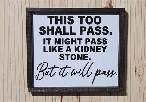 This Too Shall Pass Funny Wall Decor Framed Wall Sign Decor This Too