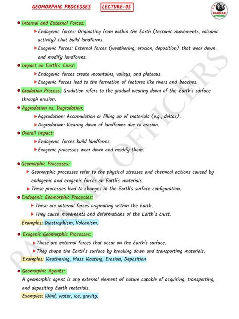 Geomorphic Processes Pdf