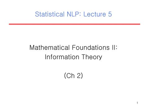 Ppt Statistical Nlp Lecture 5 Powerpoint Presentation Free Download Id9482448