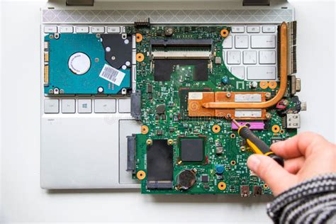 Electronic Motherboard Isometric Processor Microchip Motherboard Parts And Laptop Notebook