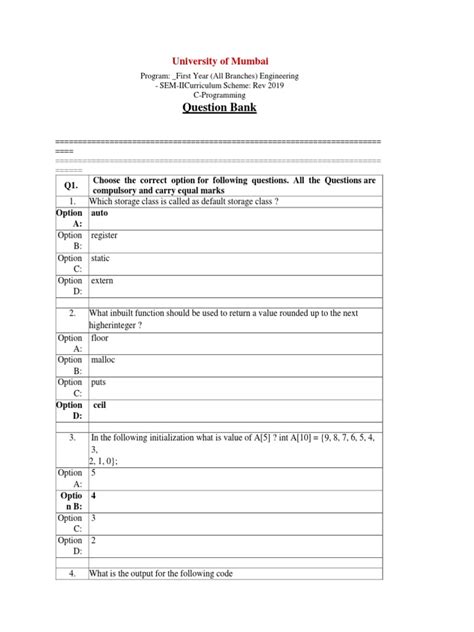 Cp Question Bank Download Free Pdf Parameter Computer Programming