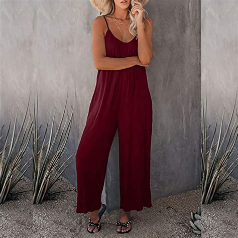 Aoksee Womens Jumpsuits Fashion Bib Pants Overalls Baggy Rompers