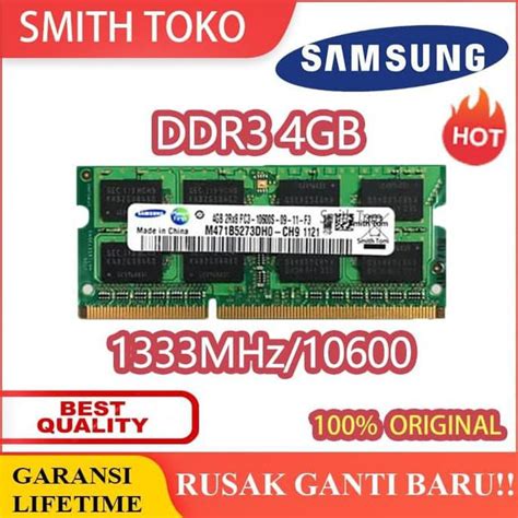 Jual Ram Laptop Samsung SODIMM 4GB PC3 DDR3 DDR3 1333 10600 4G Sodim Shopee Indonesia