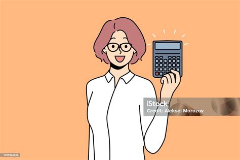 회사 이익에 대한 세금을 전문적으로 계산하기 위한 계산기를 가진 여성 회계사 가격에 대한 스톡 벡터 아트 및 기타 이미지 가격 개념 개념과 주제 Istock