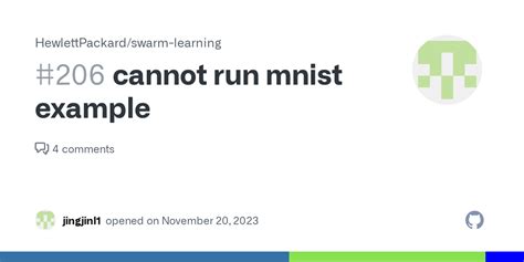 Cannot Run Mnist Example Issue HewlettPackard Swarm Learning GitHub