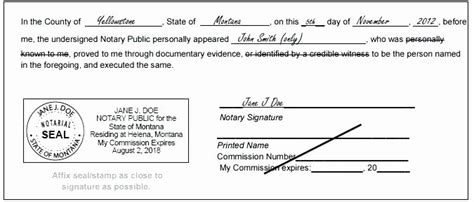 Notary Signature Example