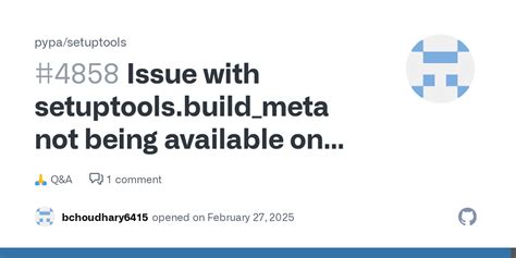 issue with setuptools build meta not being available on z os with
