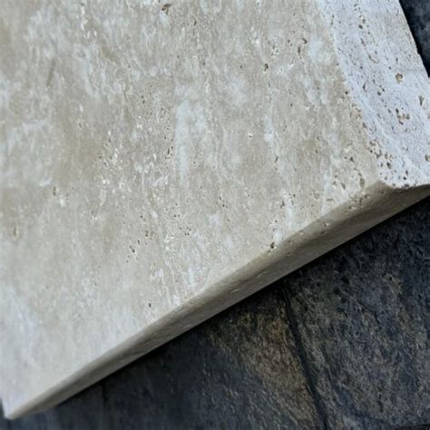 Ivory 16x24 Modern Eased Edge Travertine Pool Coping 2 Stonex Tile