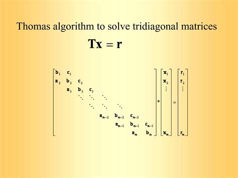 Ppt Thomas Algorithm To Solve Tridiagonal Matrices Powerpoint