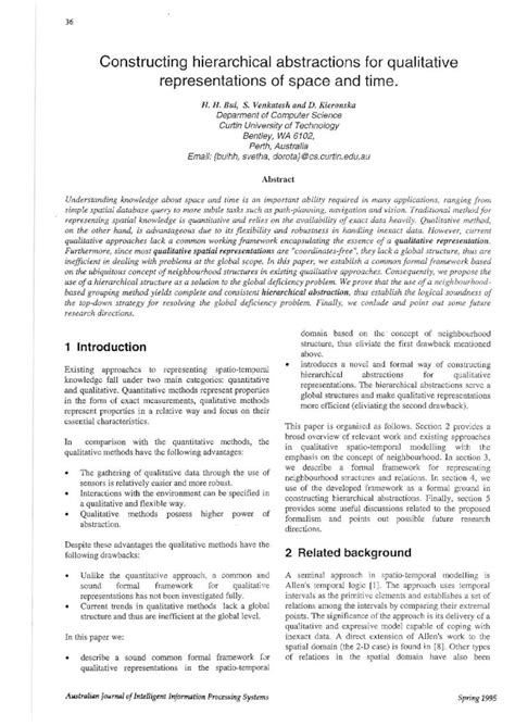 PDF Constructing Hierarchical Abstractions For Qualitative Ajiips Au Papers V V N