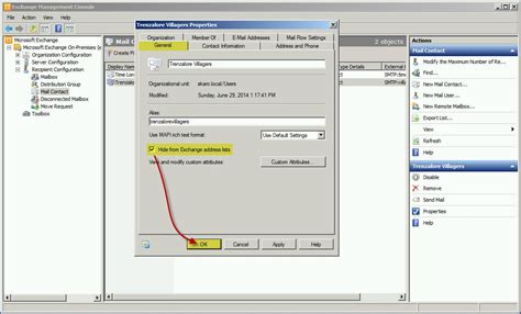 Hide Mail Contact From Global Address List