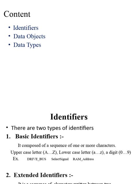 identifiers data objects and data types pdf data type pointer