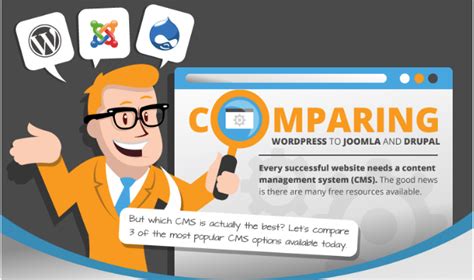 WordPress Drupal And Joomla Which Is The Best CMS Infographic Evolutionary Designs