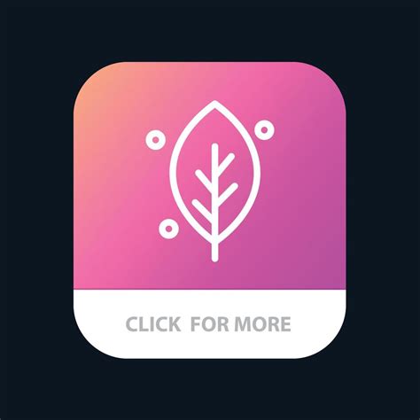 Ecology Leaf Nature Spring Mobile App Button Android And Ios Line Version 17992439 Vector Art At