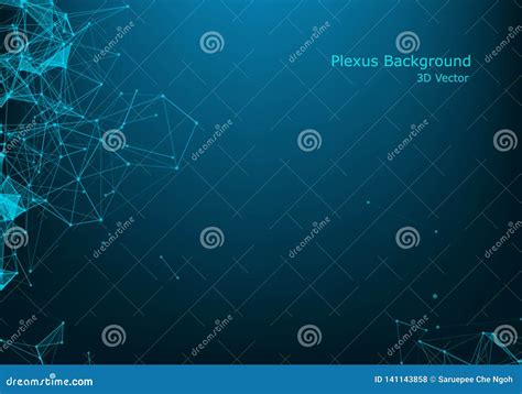 Abstract Polygonal Space Low Poly Dark Background With Connecting Dots And Lines Connection