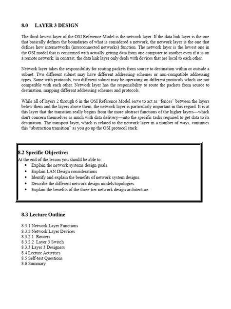 Nsdm Lecture 8 Layer 3 Design Pdf Computer Network Network Switch