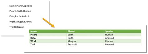 Word Convert Text To Table Or Table To Text In 3 Clicks Office Bytes
