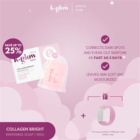 Love K Glow Collagen Bright Whitening Soap 90g Shopee Philippines